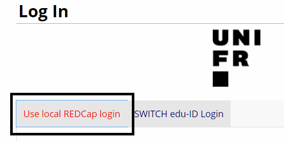 Scientific IT Help: Setting up your REDCap@UniFR External account